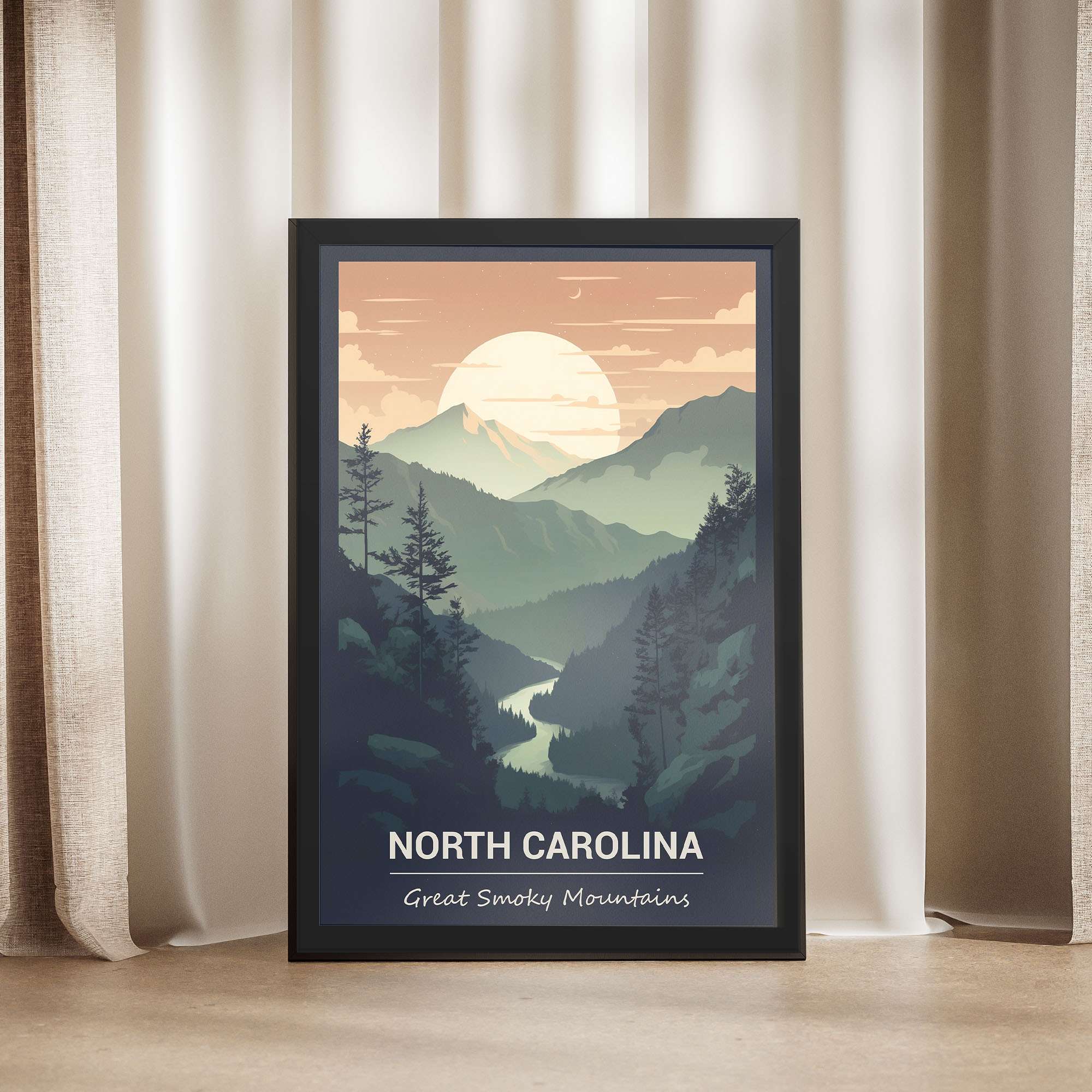 North Carolina Great Smoky Mountains Poster | United World Memories