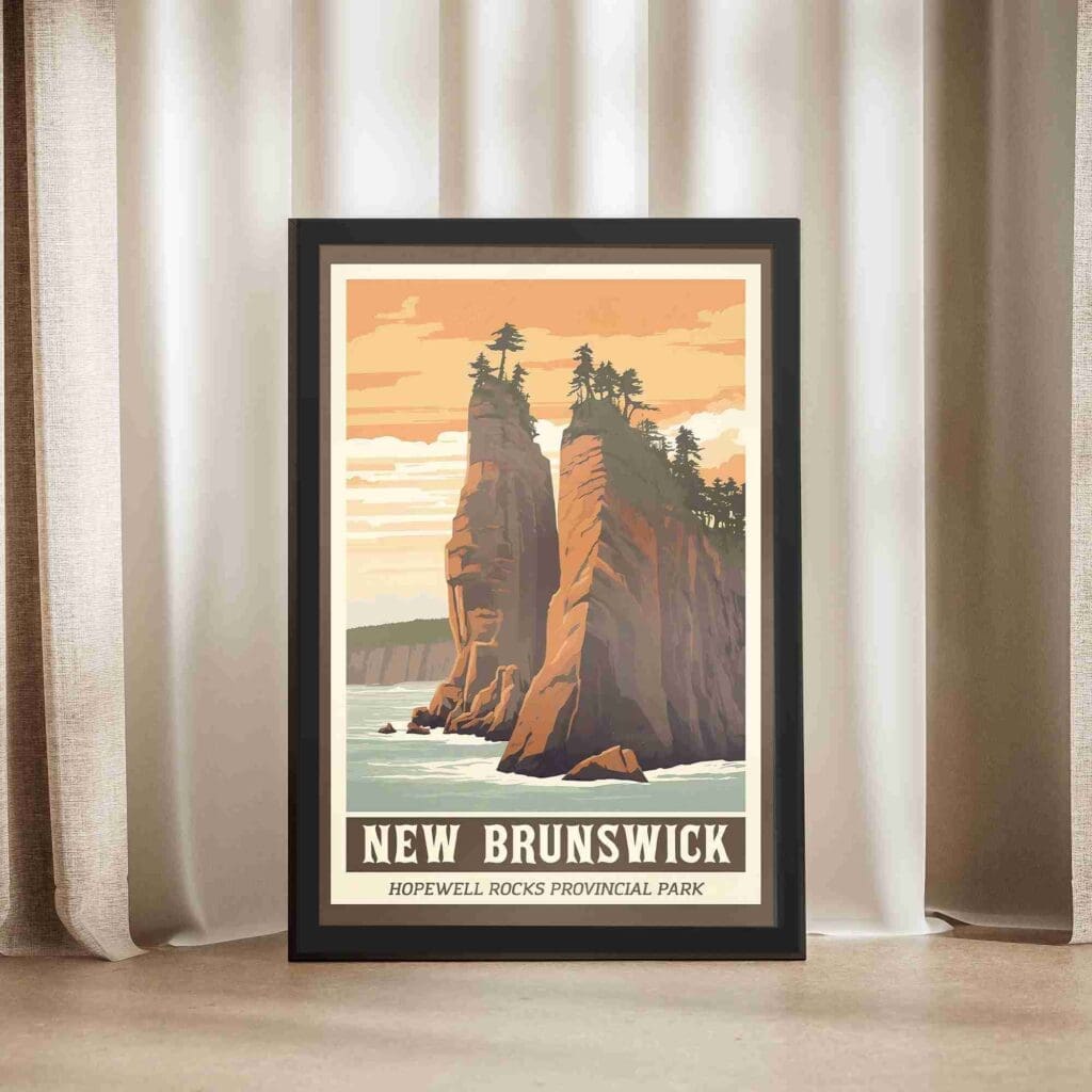 New Brunswick Hopewell Rocks Provincial Park Poster | United World Memories