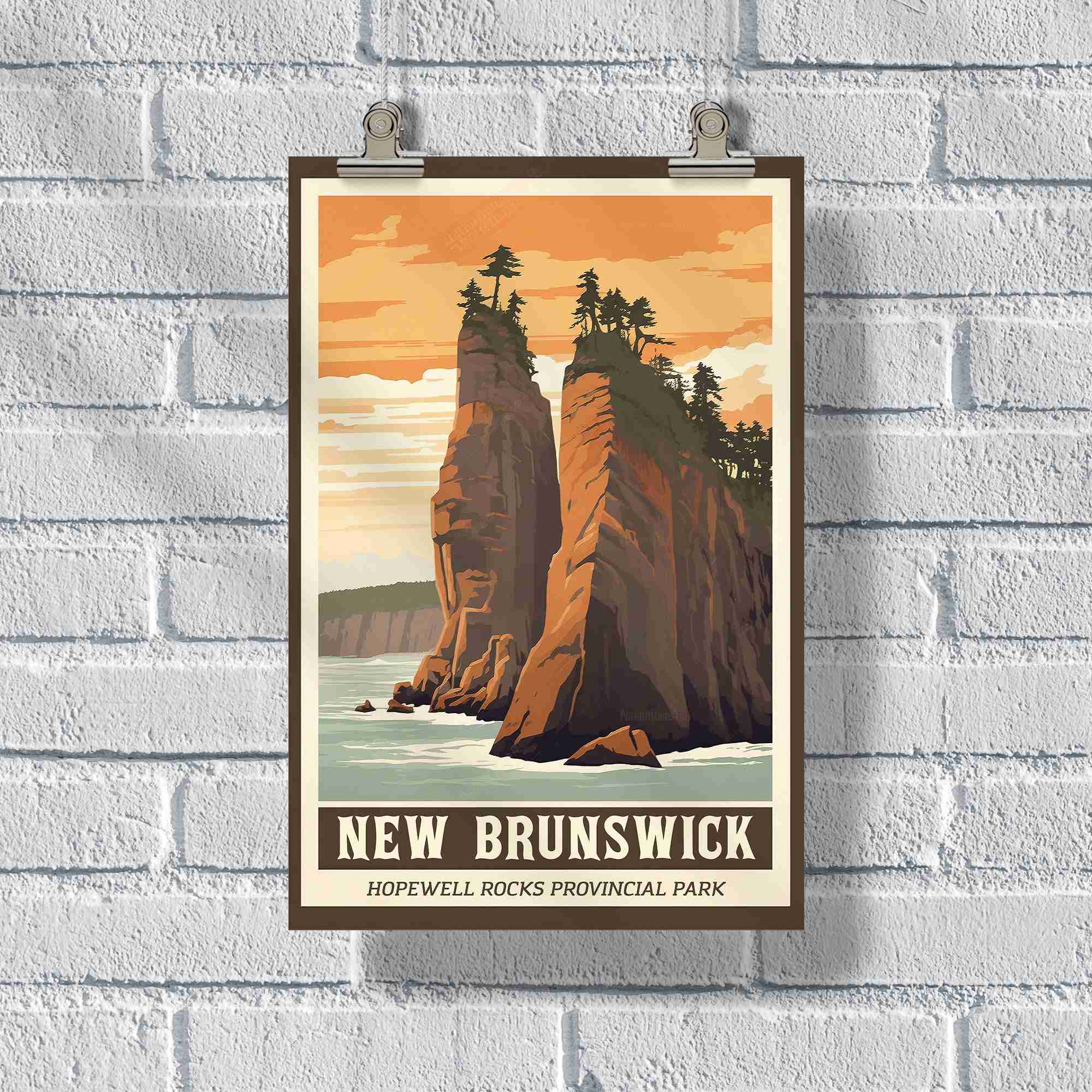 New Brunswick Hopewell Rocks Provincial Park Poster | United World Memories