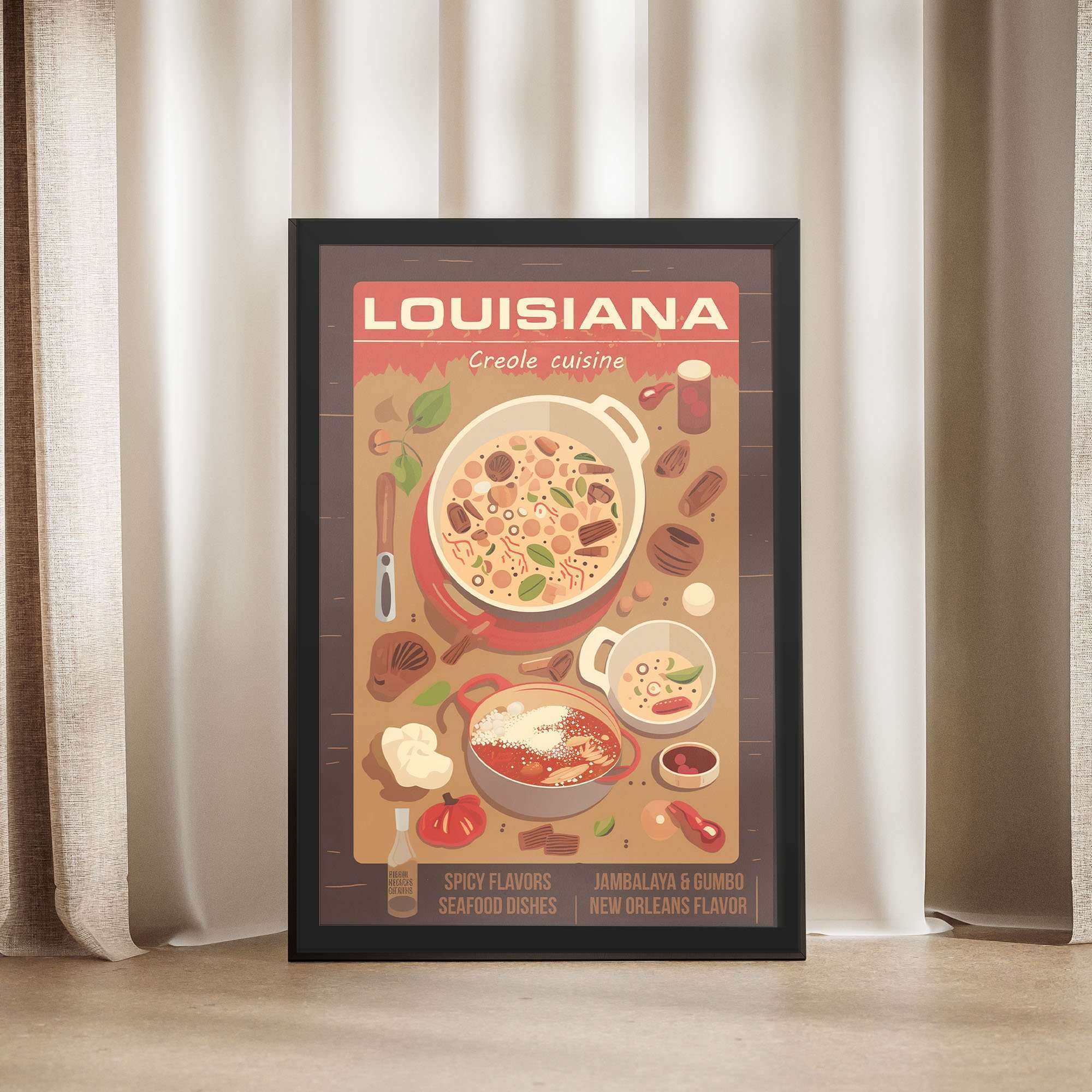 Louisiana Creole Cuisine Poster | United World Memories