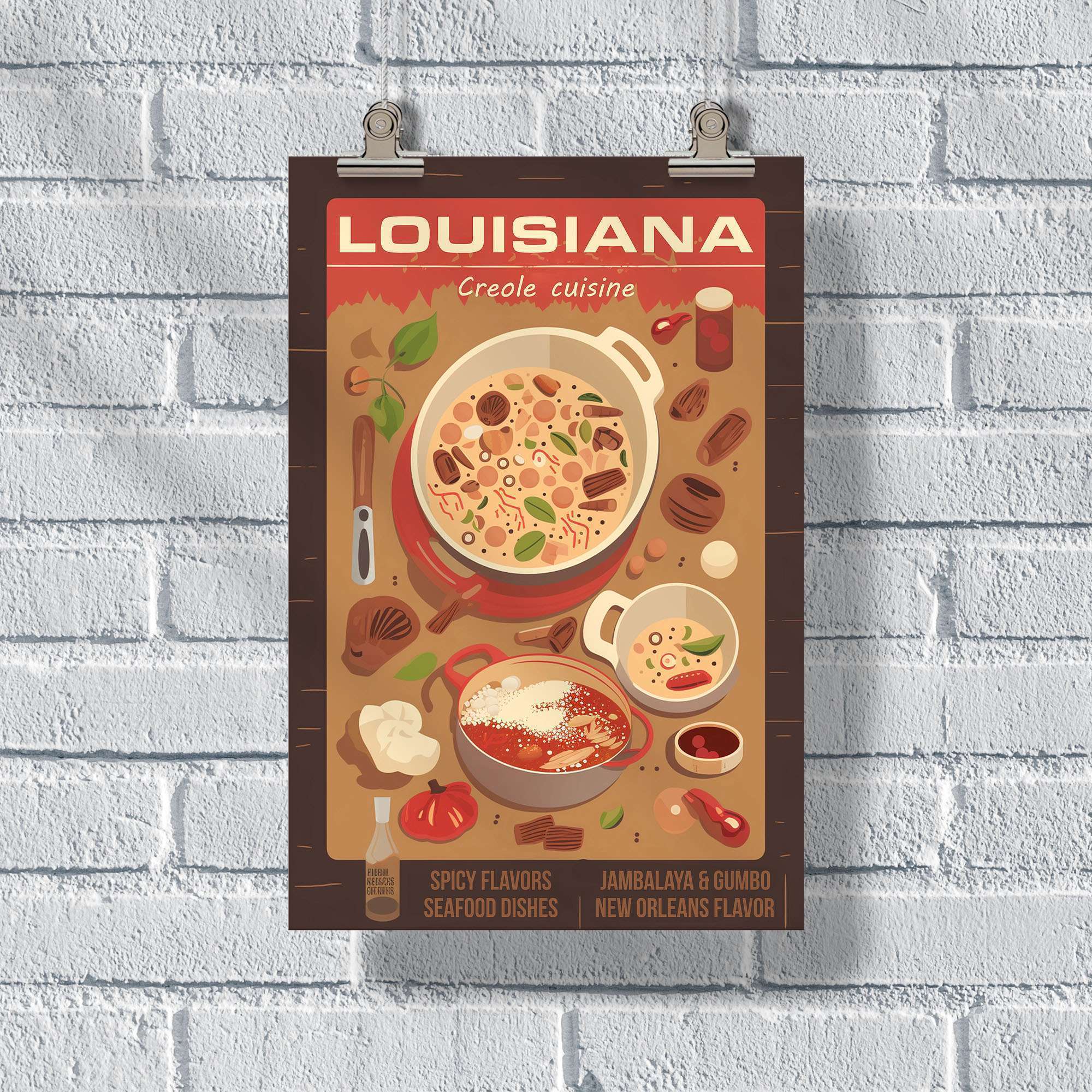 Louisiana Creole Cuisine Poster | United World Memories