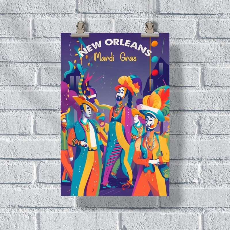 Louisiana New Orleans Mardi Gras Poster | United World Memories