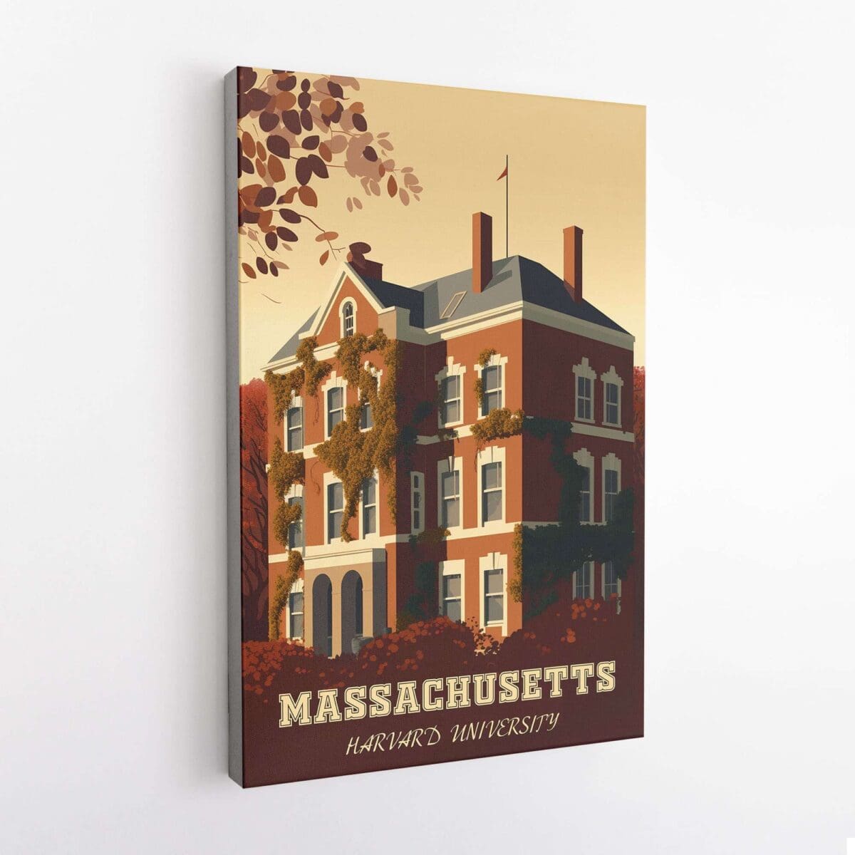 Massachusetts Harvard University Poster | United World Memories