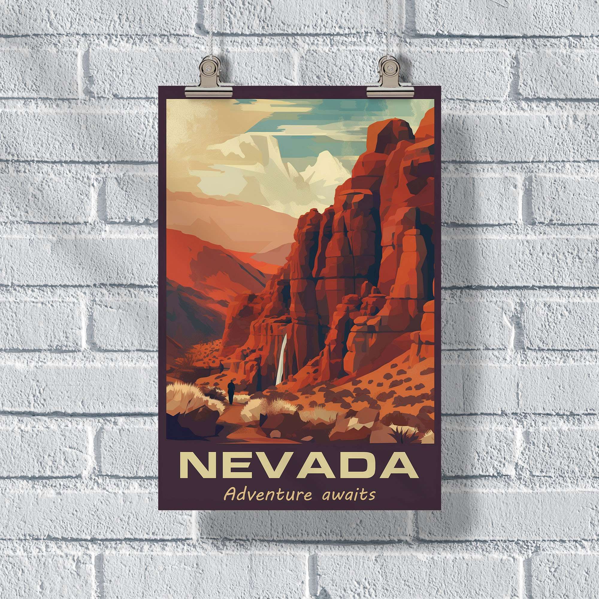 Nevada Adventure Awaits Poster | United World Memories