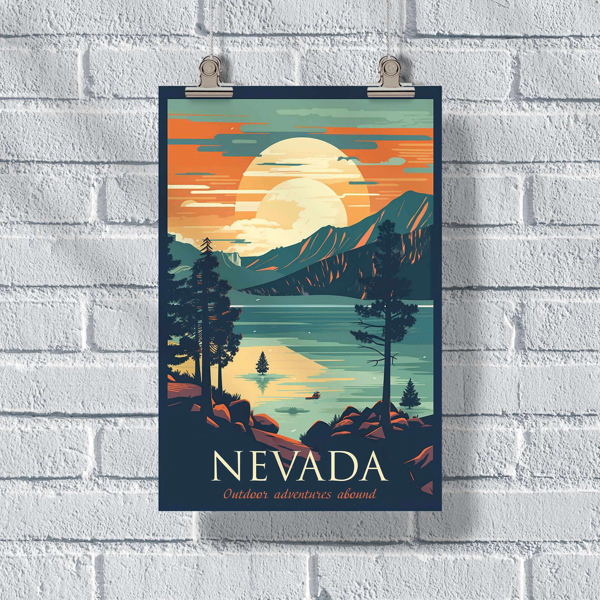 Nevada Outdoor Adventures Abound Poster | United World Memories