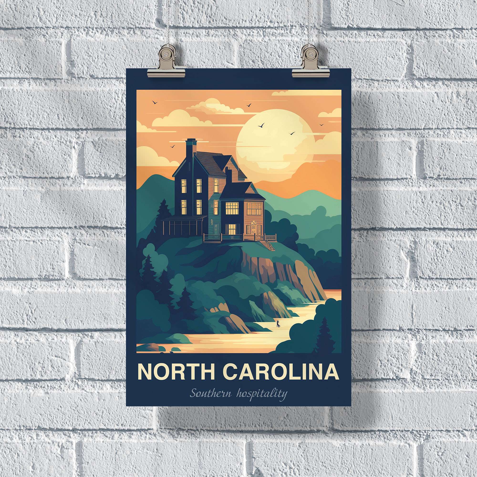 North Carolina Southern Hospitality Poster | United World Memories