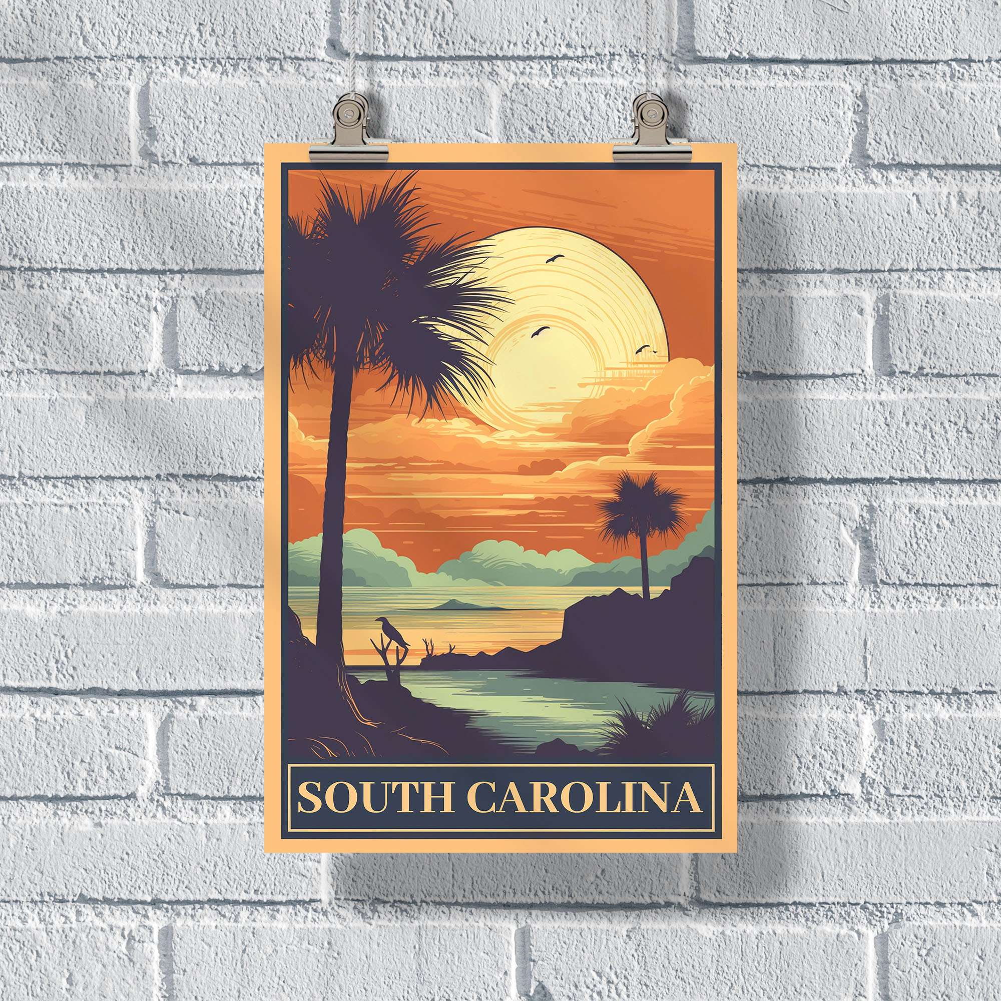 South Carolina Sunset Poster | United World Memories