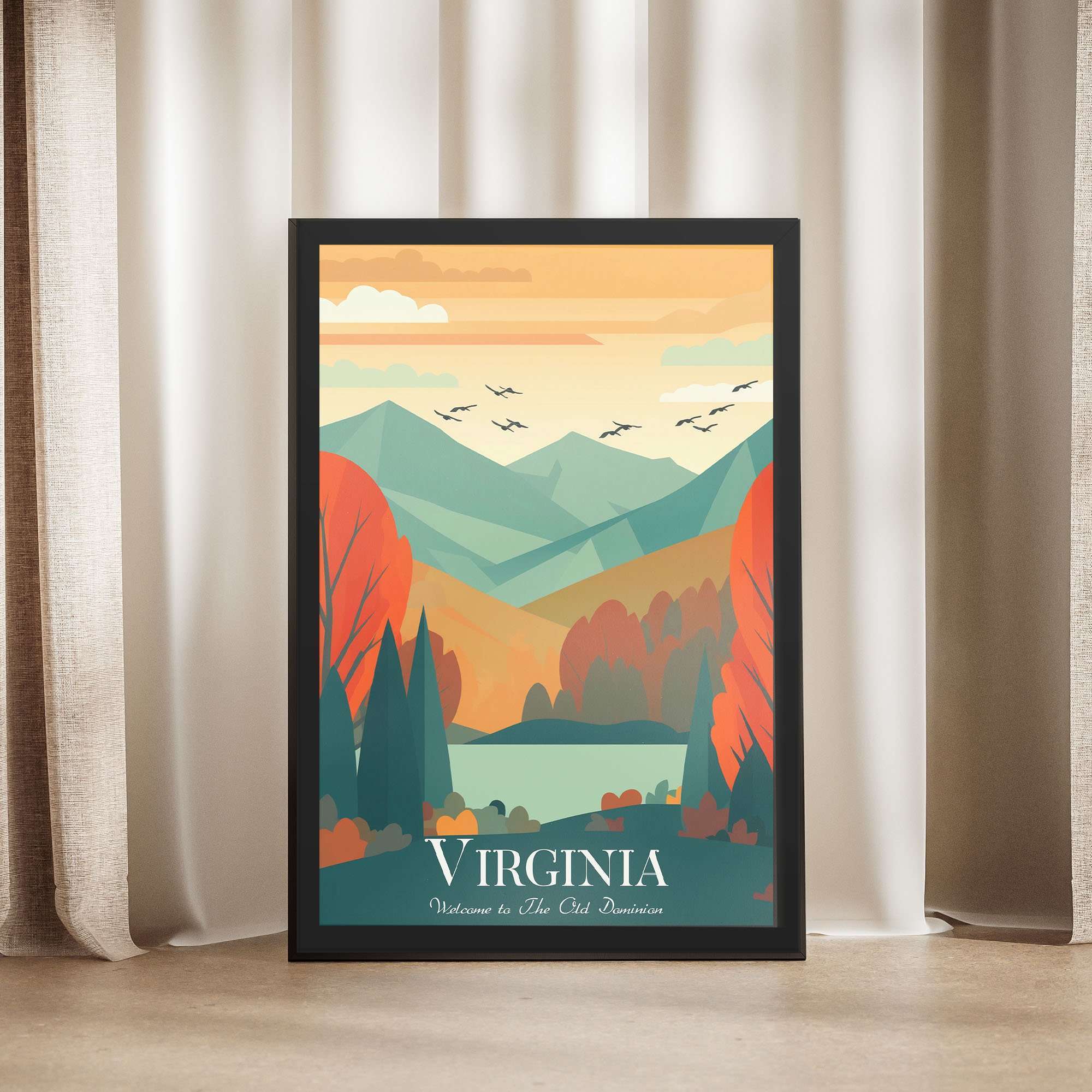 Virginia Welcome To The Old Dominion Poster | United World Memories