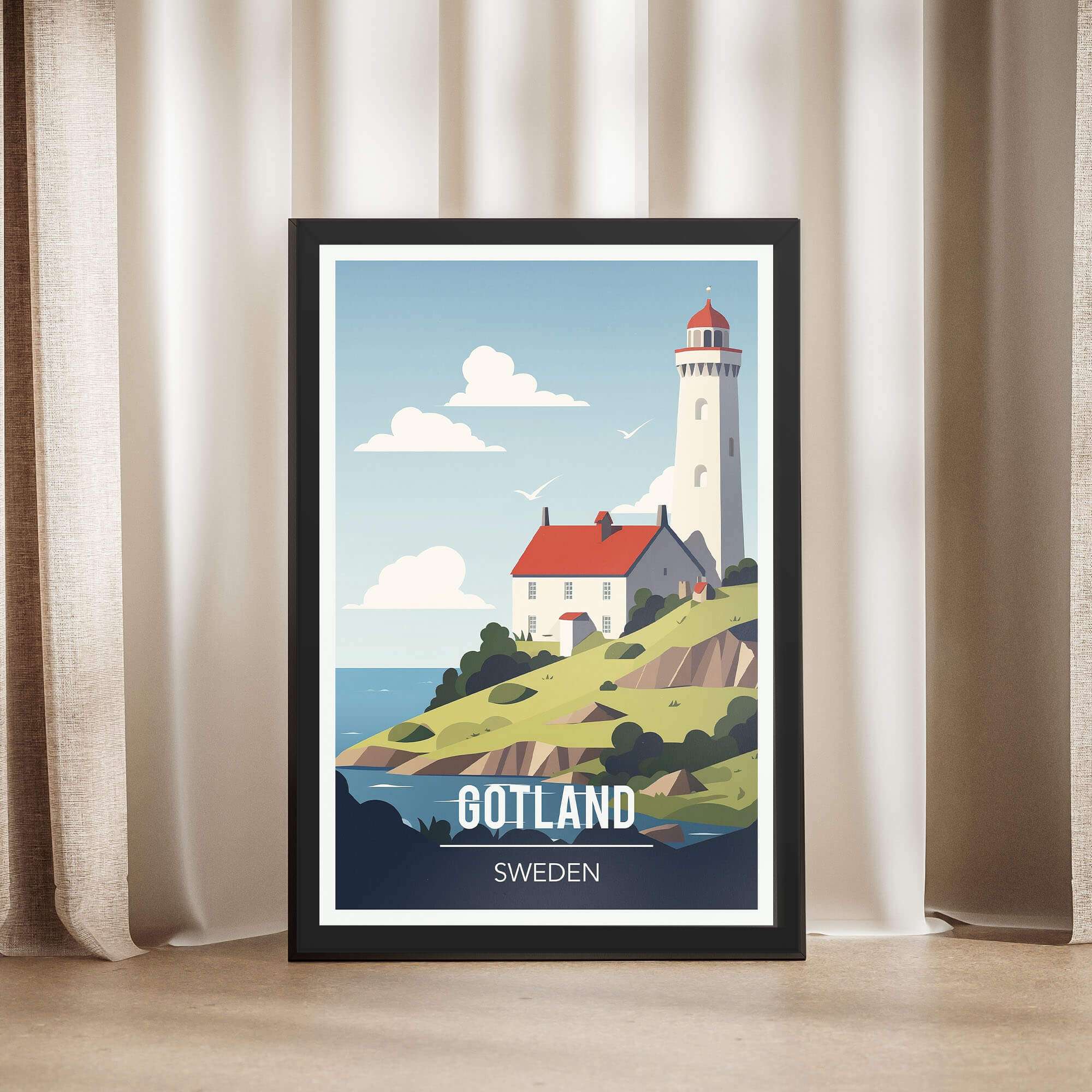 Gotland Lighthouse Poster | United World Memories