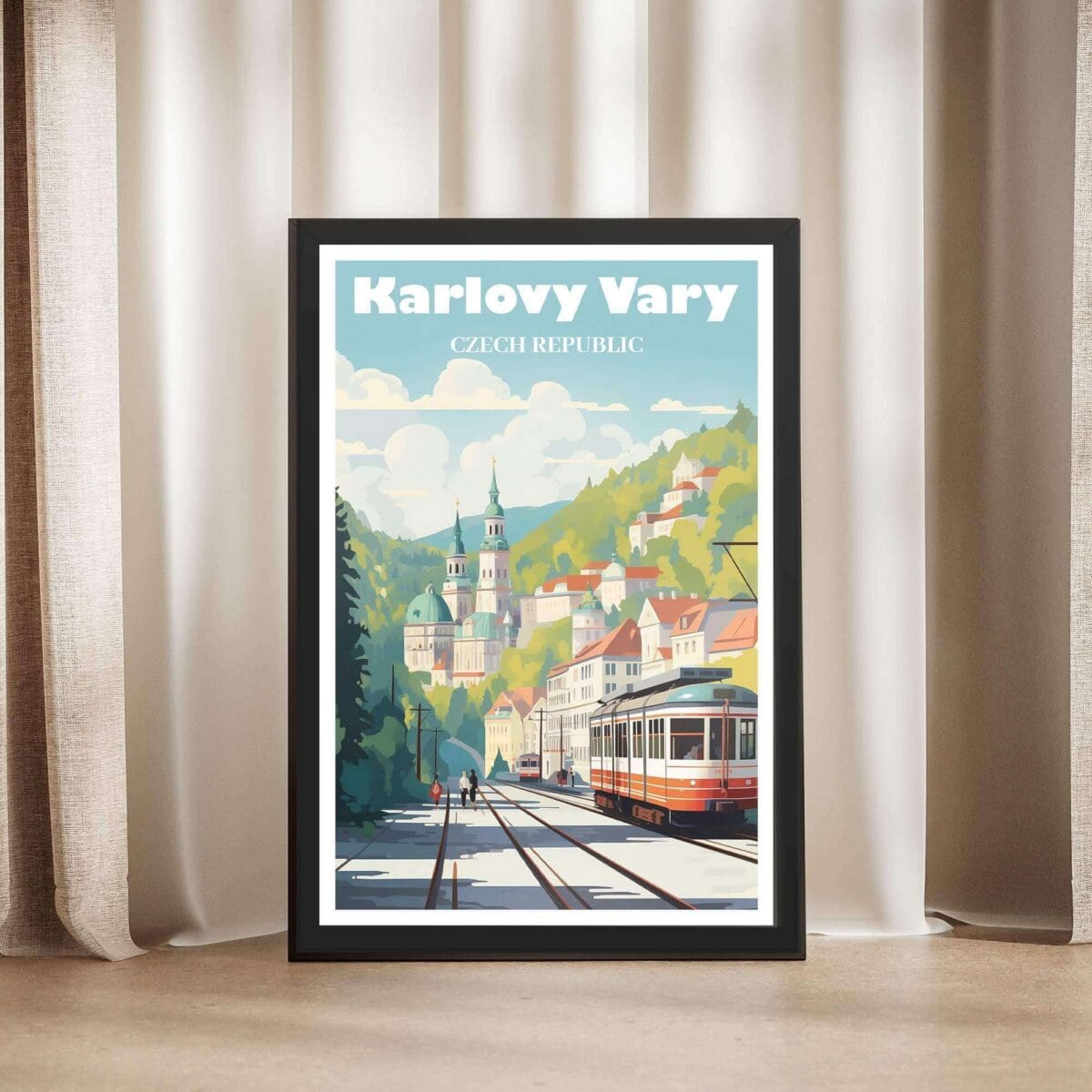 Karlovy Vary Tram Poster | United World Memories