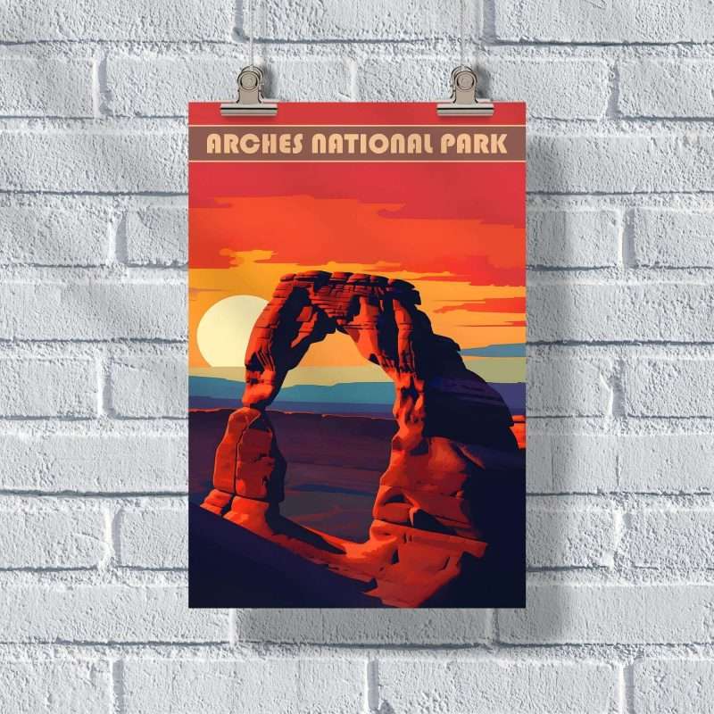 Arches National Park Fiery Furnace Labyrinth Poster | United World Memories