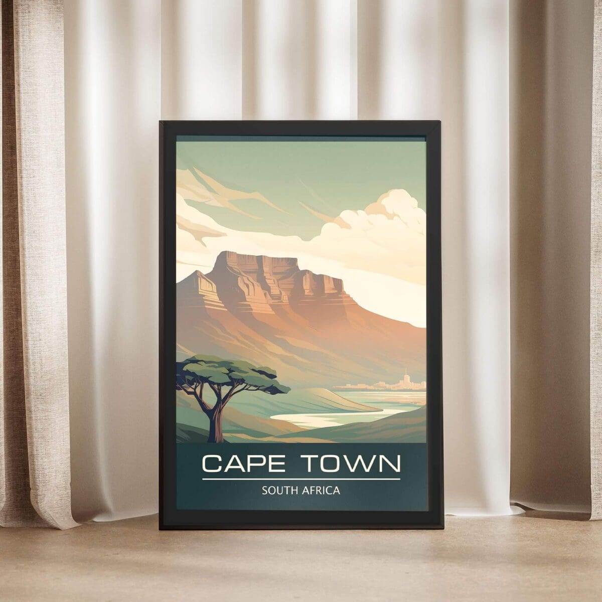 Cape Town Table Mountain Poster | United World Memories