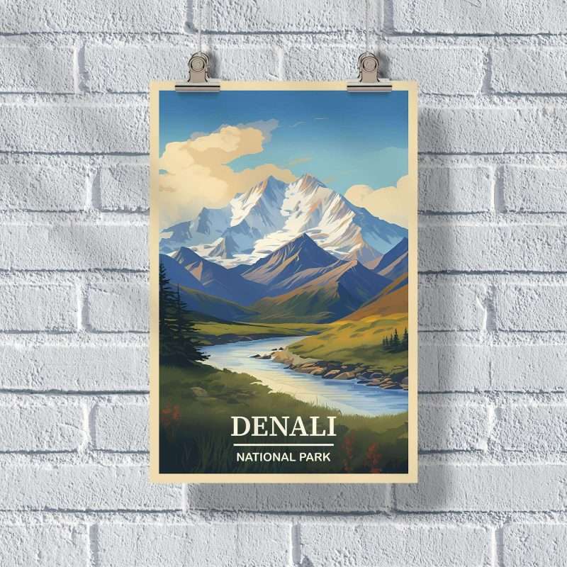 Denali National Park Tundra Wildlife Poster | United World Memories