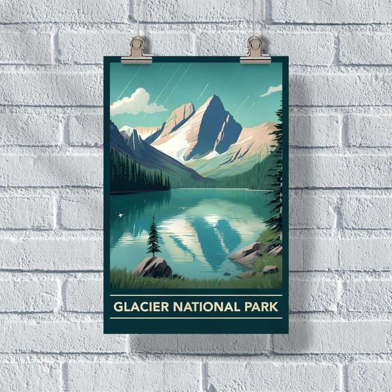 Glacier National Park Many Glacier Splendor Poster | United World Memories