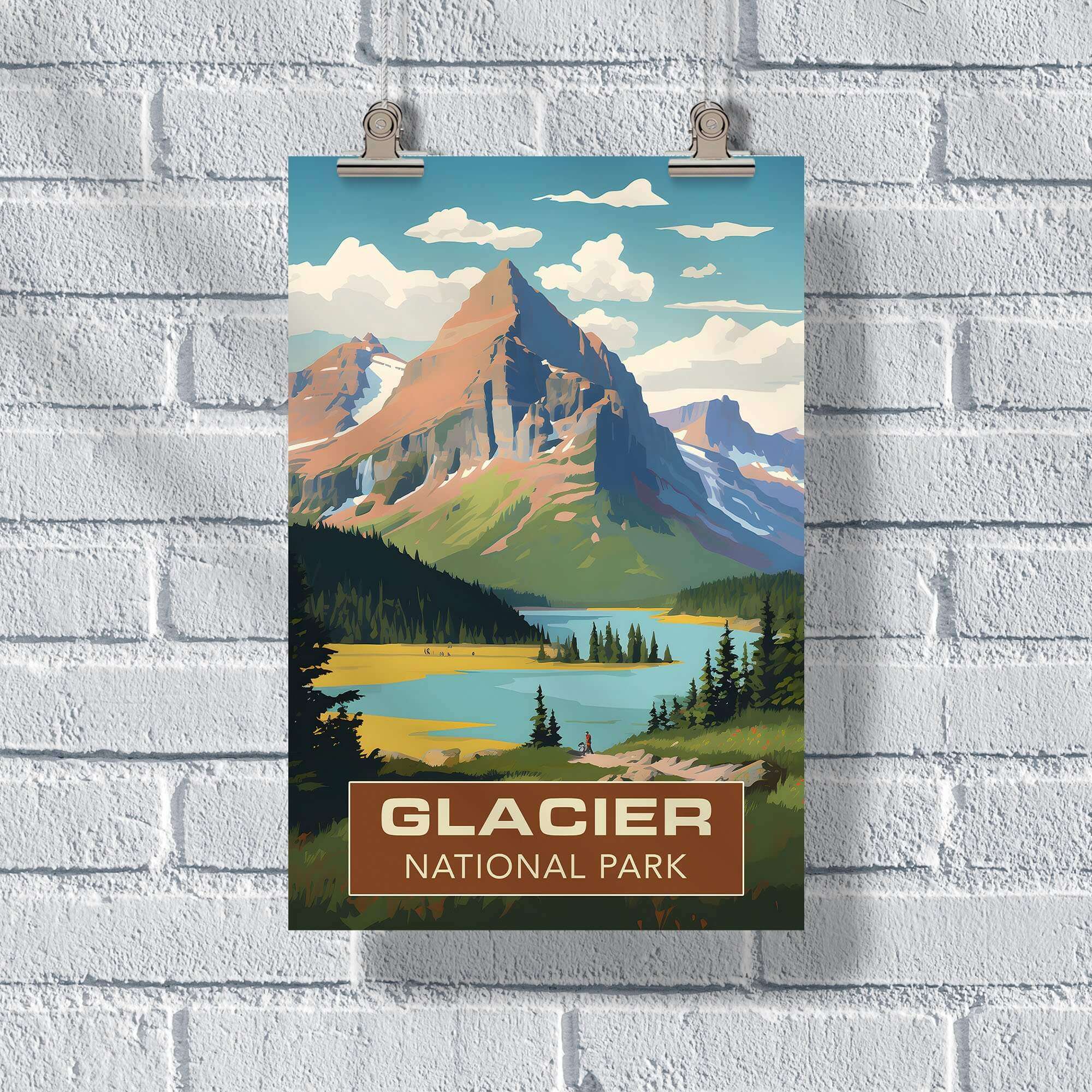 Glacier National Park Many Glacier Splendor Poster | United World Memories
