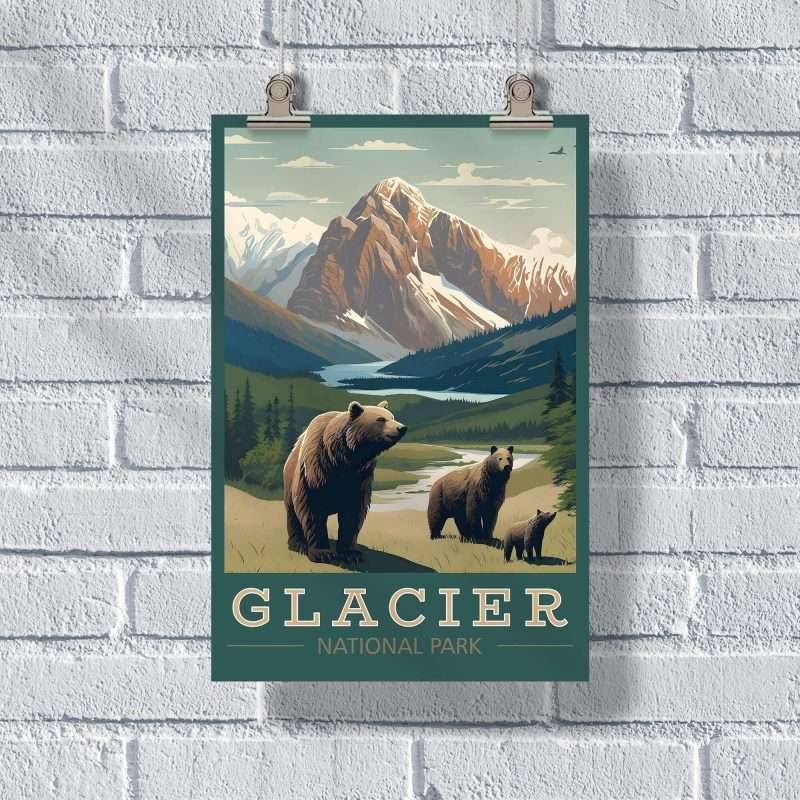 Glacier National Park Many Glacier Splendor Poster | United World Memories