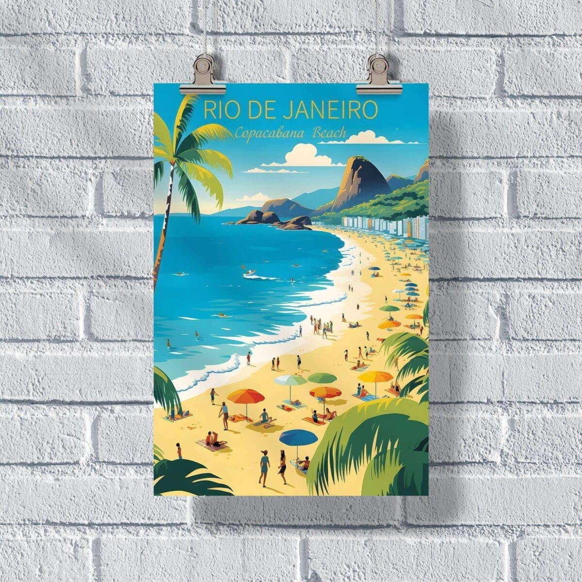 Rio De Janeiro Copacabana Beach Poster | United World Memories