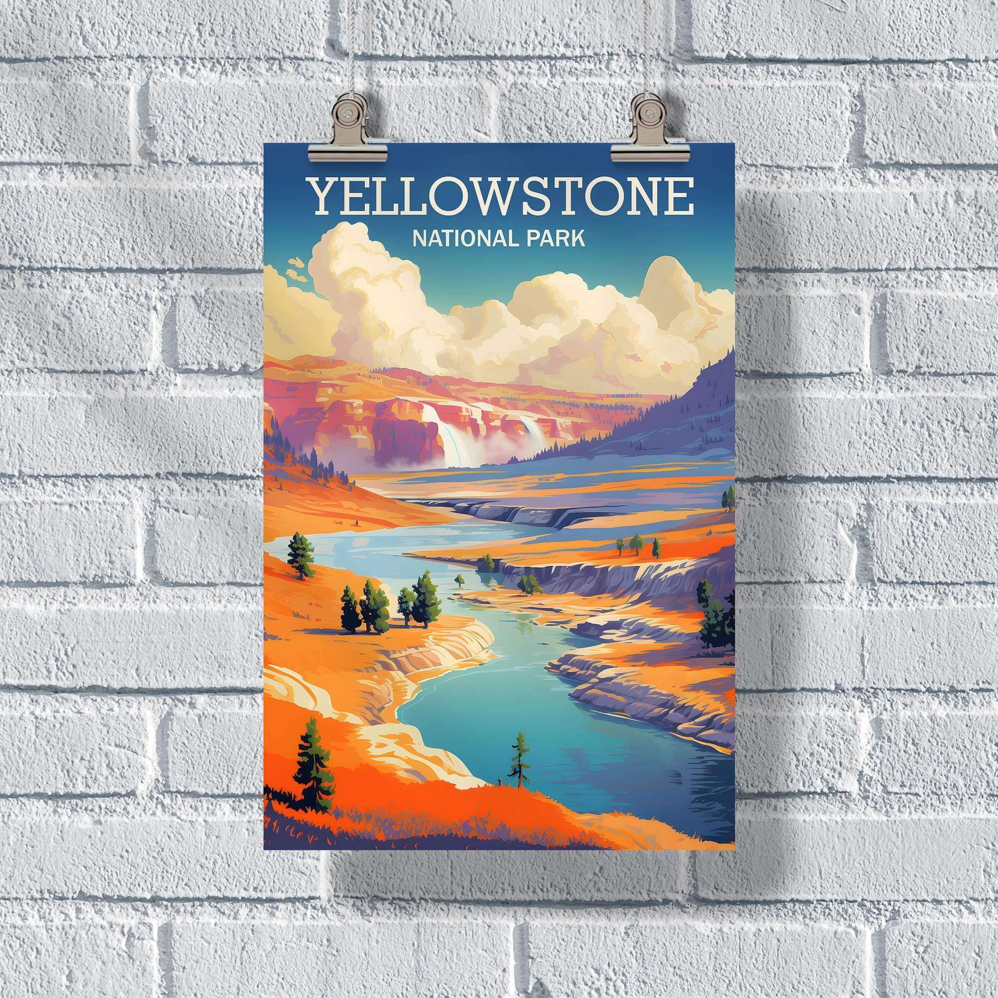 Yellowstone National Park Geothermal Wonders Poster | United World Memories Yellowstone National Park Geothermal Wonders Poster | United World Memories