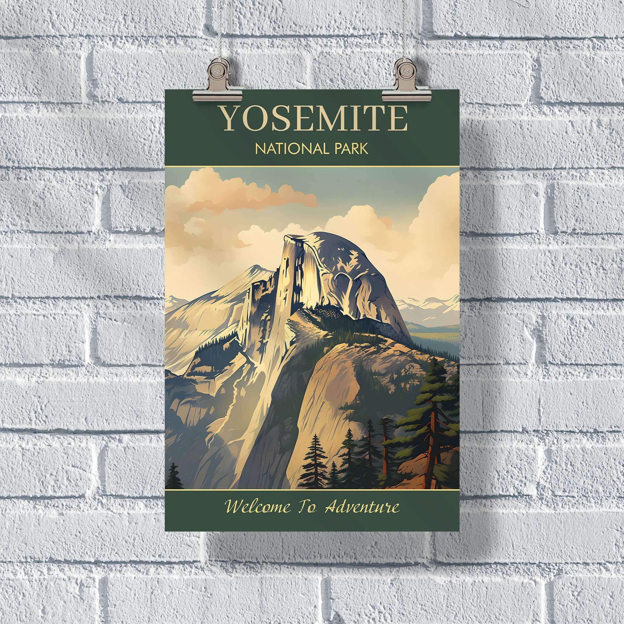 Yosemite National Park Half Dome Vantage Poster | United World Memories