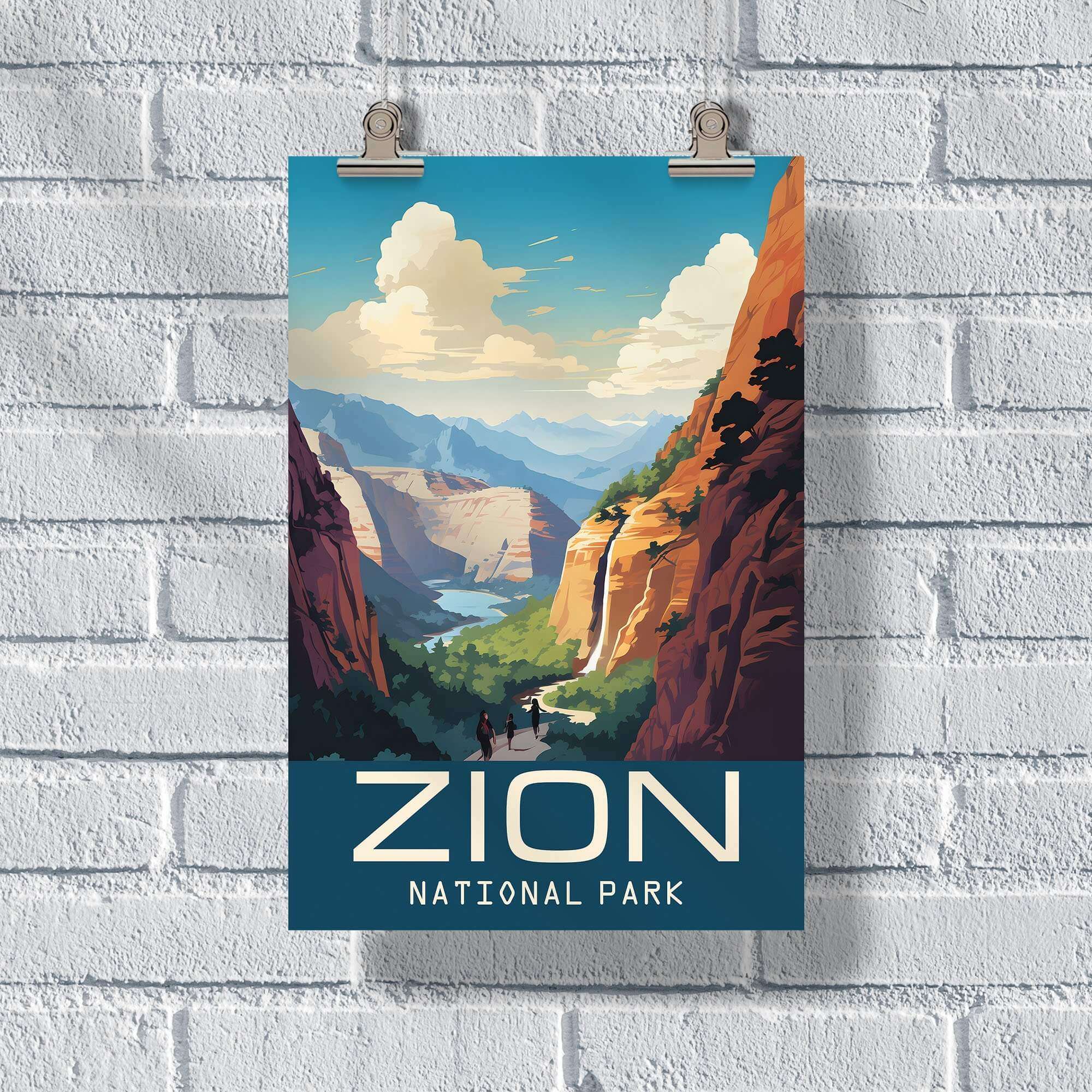 Zion National Park Angel's Landing Poster | United World Memories