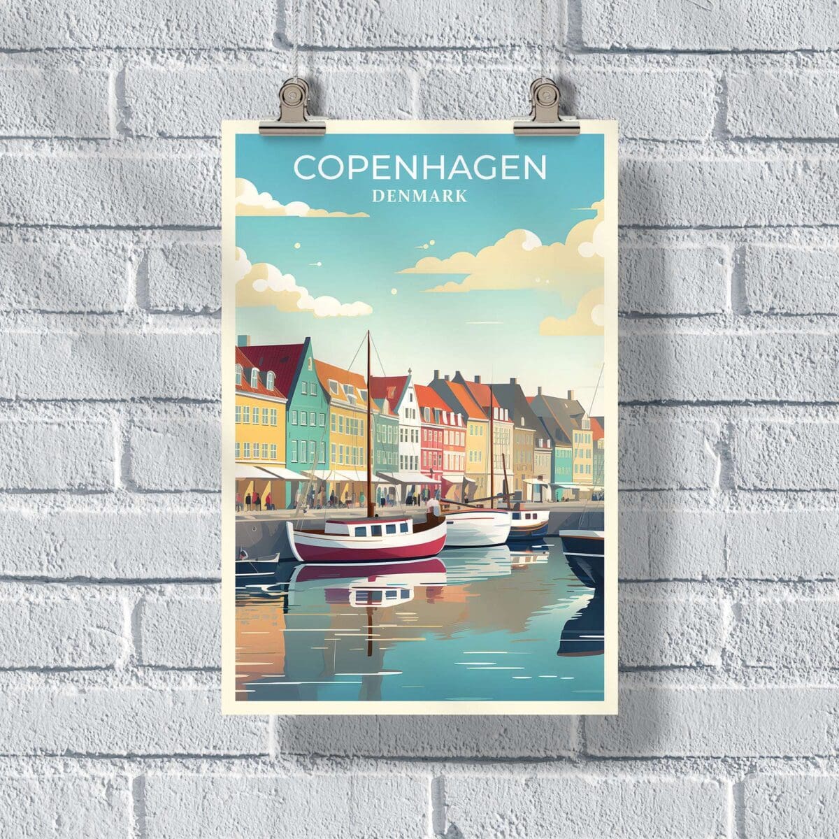 Copenhagen Denmark Nyhavn Harbor Poster | United World Memories