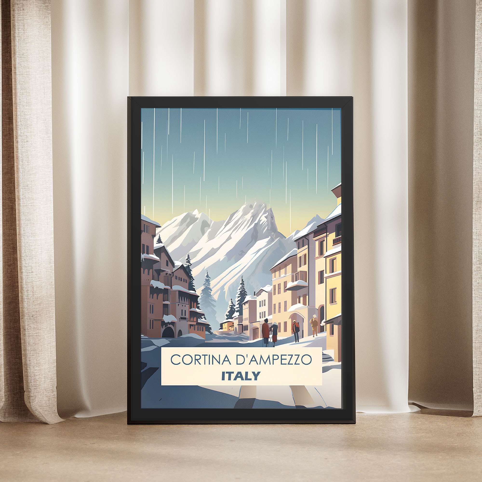 Cortina d'Ampezzo Italian Chic Poster | United World Memories